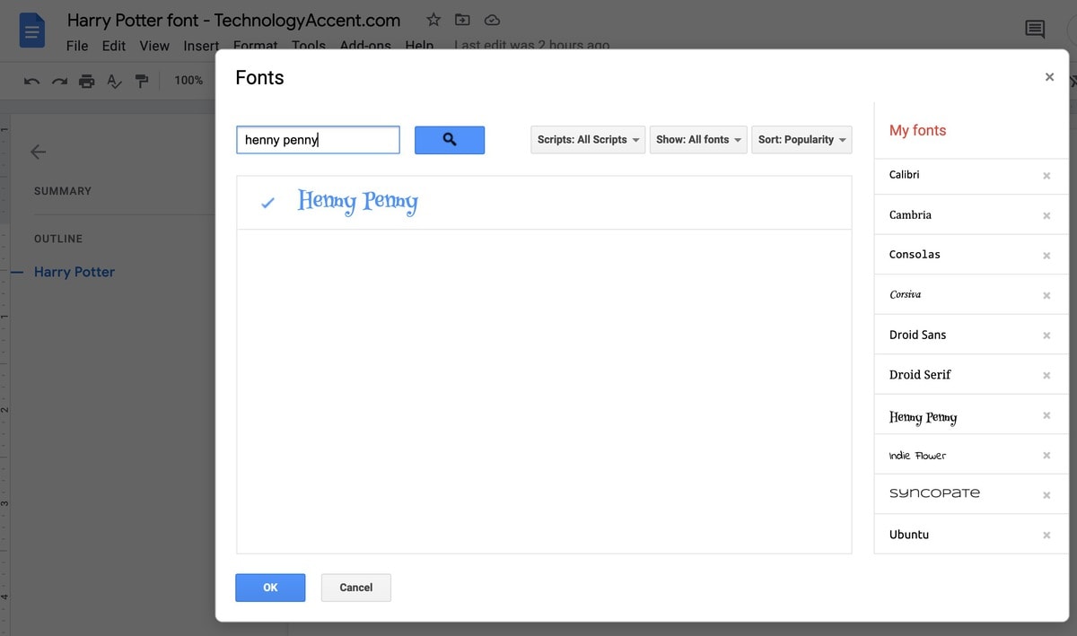 Harry Potter font Google Docs - The best solution Harry Potter font Google Docs - The best solution