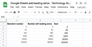 How to add leading zeros in Google Sheets - Technology Accent