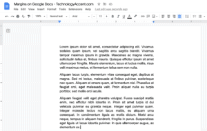 How to put 1 inch margins on Google Docs - Step by step - Technology Accent