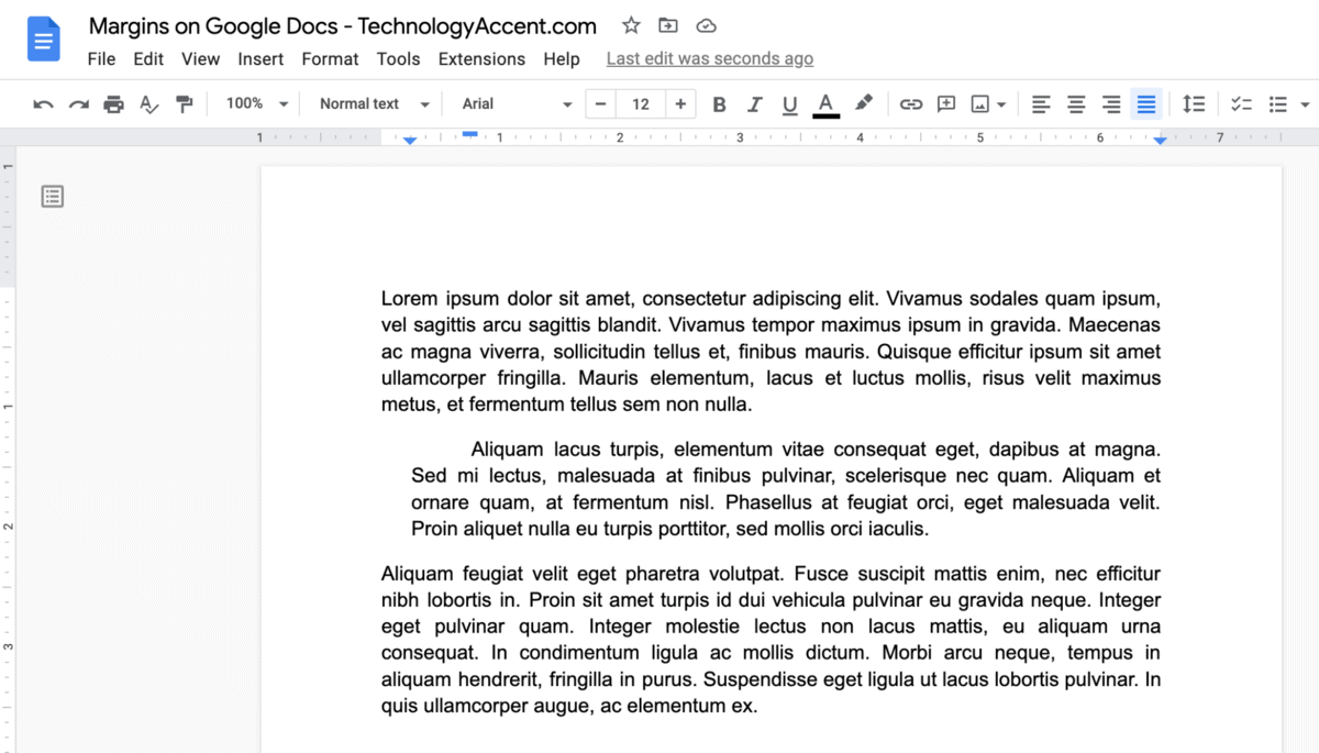 How to put 1 inch margins on Google Docs - Step by step - Technology Accent